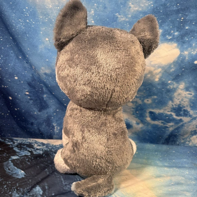 TY BEANIE BOO SLUSH Grey Husky Dog Cuddly Stuffed Toy Plushie Large 16 ...