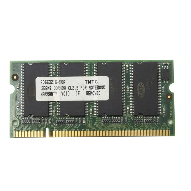 TMTC 256MB 400MHZ DDR DDR1 Sodimm Banc Module RAM Ordinateur Portable ...