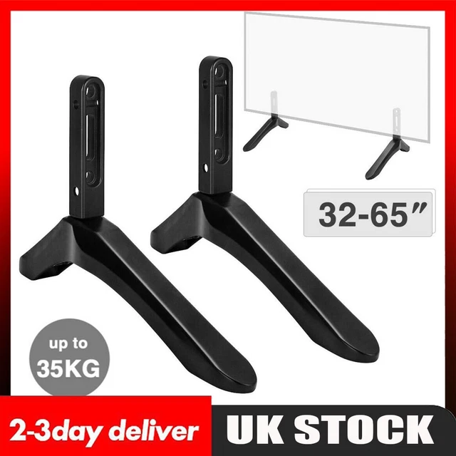 UNIVERSAL TABLE TOP TV Pedestal Stand Mount TV Feet Base Study for 32 ...