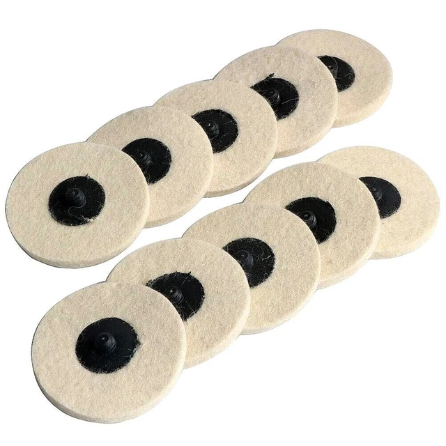 10PCS POLISHING WHEEL 3Inch 75mm Buffing Roll Lock Round Sanding Disc ...