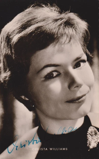 CHRISTA WILLIAMS ORIGINAL Autogramm signierte KuB Postkarte 50er Jahre ...