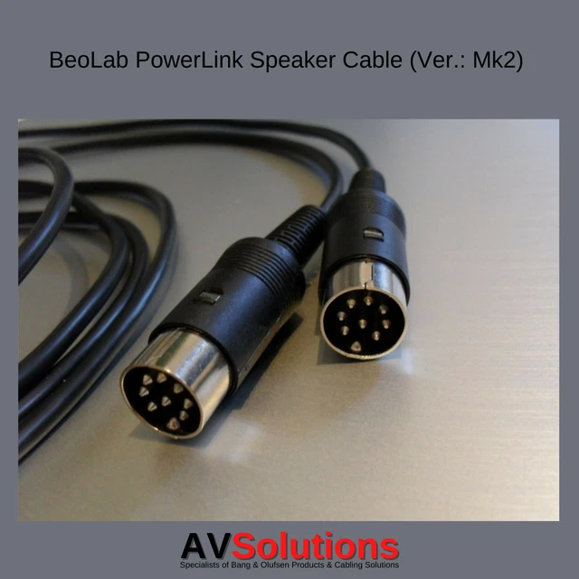 B&O BEOLAB SPEAKER Cable for Bang & Olufsen PowerLink Mk2 Black HQ - 5 ...