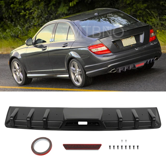 FOR MERCEDES-BENZ W204 W205 Rear Diffuser Bumper Splitter Spoiler ...