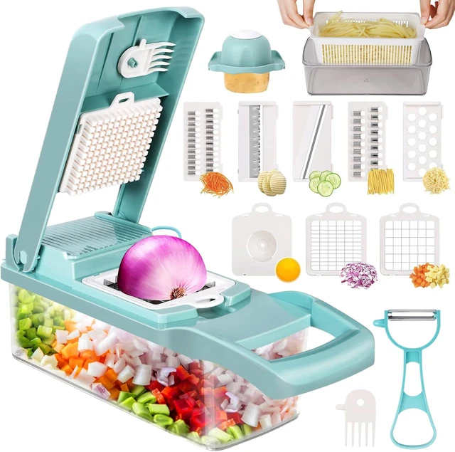 14 IN 1 Vegetable Chopper, Multifunctional Mandoline Slicer Dicer ...