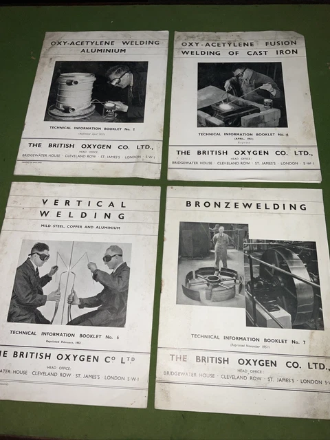 VINTAGE BOC WELDING TECHNICAL INFORMATION BOOKLETS, 1950’s, BRITISH ...