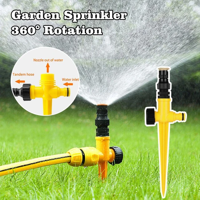360° ROTATION AUTO Irrigation System Garden Lawn Sprinkler Patio Save ...