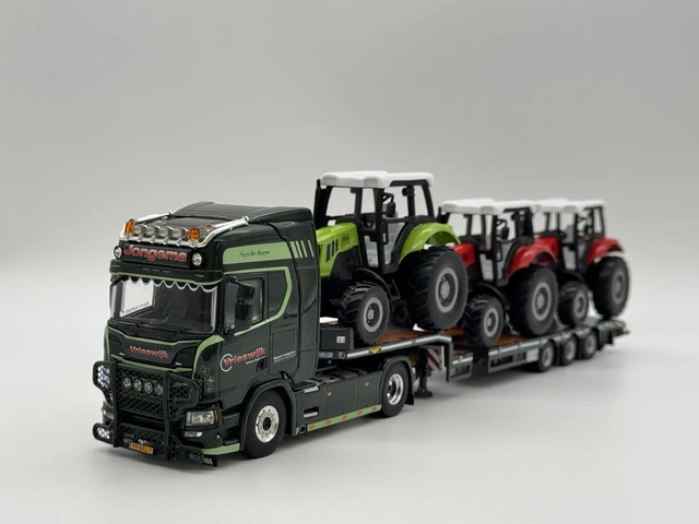 WSI MODELS | Scania NewGen, LowLoader + 3 tractors 1:50 Scale Code 3 ...