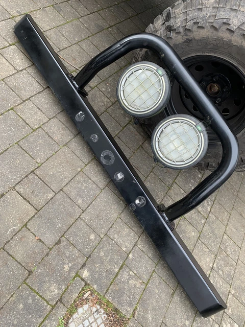 GENUINE LANDROVER TD5 defender bumper with original lights £250.00 ...