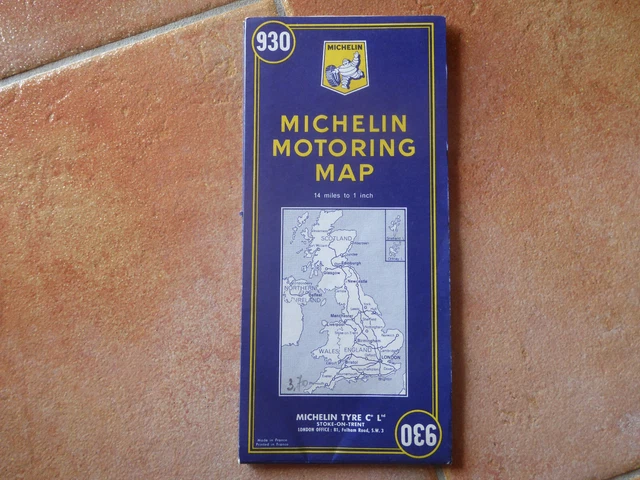 CARTE MICHELIN N° 930 - Motoring Map - England Wales Scotland N ...