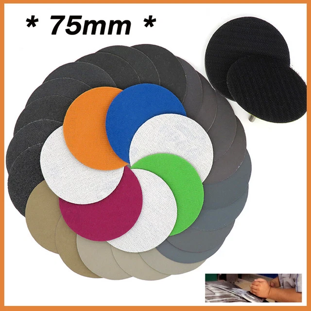 75MM WET AND Dry Sanding Discs 3 Inch Hook&Loop Sandpaper 60-10000 Grit ...