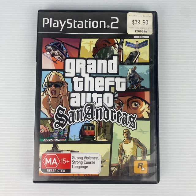 GRAND THEFT AUTO San Andreas GTA PS2 Game PAL with Manual and Map Mint ...