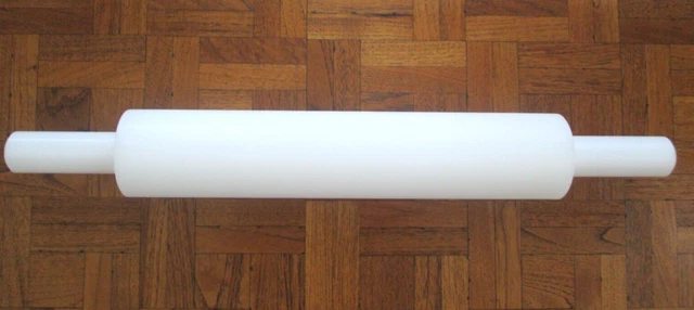 LARGE COMMERCIAL PLASTIC Rolling Pin(~23" total w/~15 rolling area/~3 ...