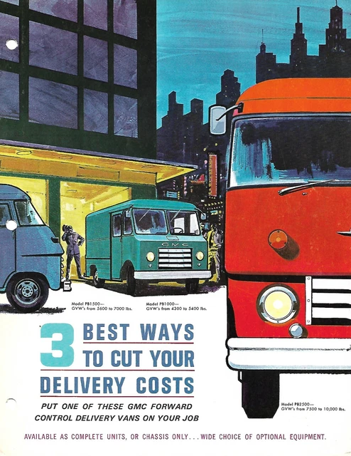 TRUCK BROCHURE - GMC - Forward Control Delivery Vans - c1963 (T3841 ...
