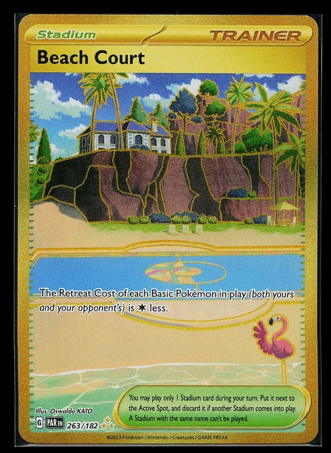 CARTA POKEMON - Beach Court Paradox Rift 263/182 Iper Rara Full Art SV ...