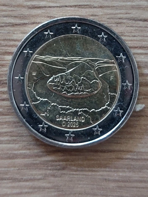 2 EURO GEDENKMÜNZE 2025 F Saarland EUR 4,00 - PicClick DE