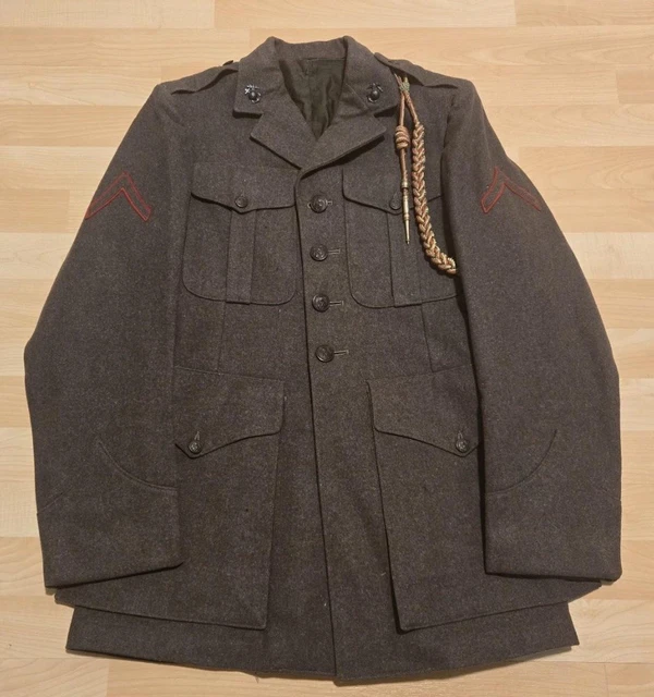 WW2 USMC ALPHA Wool Tunic With Fourragere /EGAs Named 1942-43 5th Or ...