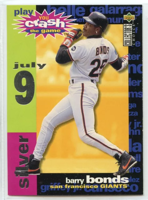 1995 COLLECTOR'S CHOICE Play Crash The Game - #CG3 (7/9) - Barry Bonds ... 1995 COLLECTOR'S CHOICE Play Crash The Game - #CG3 (7/9) - Barry Bonds ...