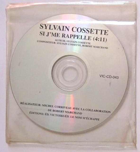 SYLVAIN COSSETTE : Si J'me Rappelle 🟊 Cd Single 🟊 EUR 7,90 - PicClick FR