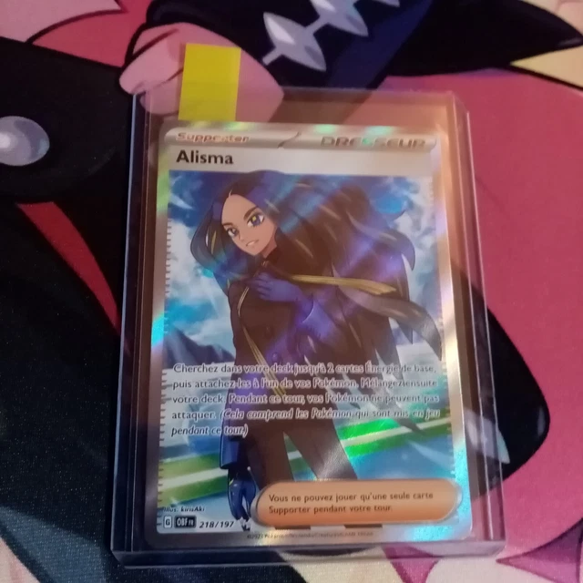 CARTE POKÉMON ALISMA 218/197 Dresseur FA Flammes Obsidiennes EV3 FR EUR ...