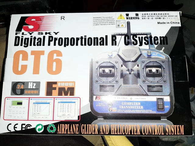 FLY SKY FS-CT6 Transmitter with FS R6B Receiver RC cars, quadcopters ...