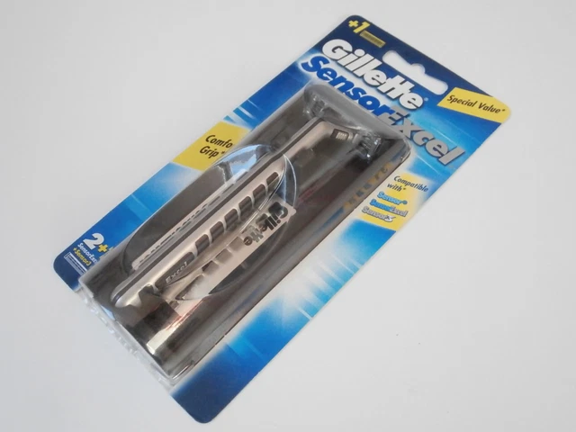 GILLETTE SENSOR EXCEL Rasierer Original Nassrasierer Razor + 3 Klingen ...