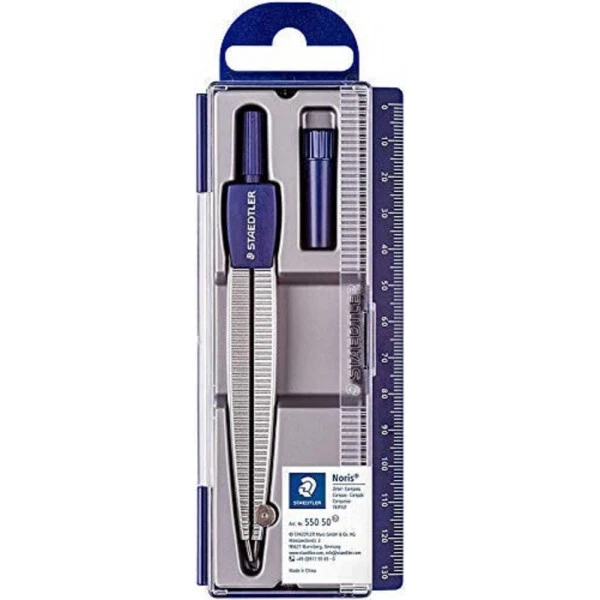 COMPAS SCOLAIRE - Avec mine graphite intégrée - Staedtler Noris 550 50 ...