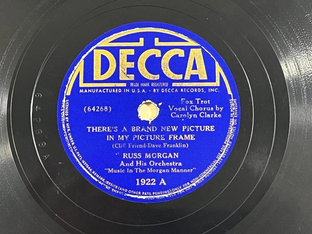 RUSS MORGAN - IL Y A UNE IMAGE FLAMBANT NEUVE DANS MON CADRE PHOTO 78 ...