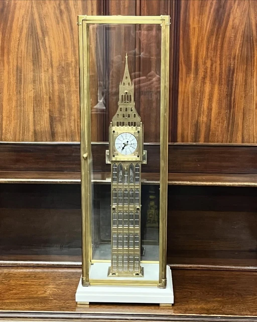 BIG BEN BRASS Skeleton Clock With Case And Key. LARGE IN SIZE £595.00 ...