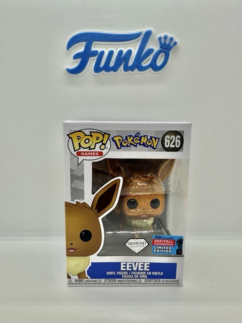 FUNKO POP POKEMON Eevee 626 Diamond Fall Convention 2021 🇺🇸 EUR 79,90 ...