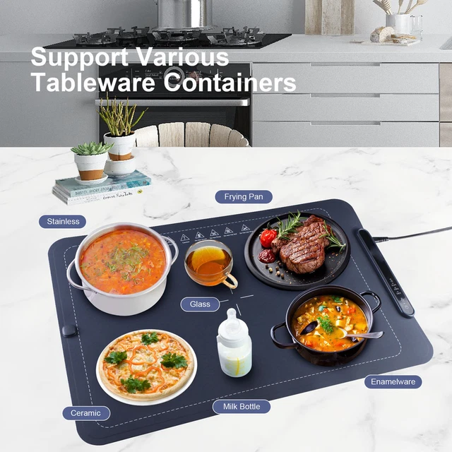 NEW FOOD WARMING Mat Electric Fast Heating Tray Warmer Pad Flexible ...