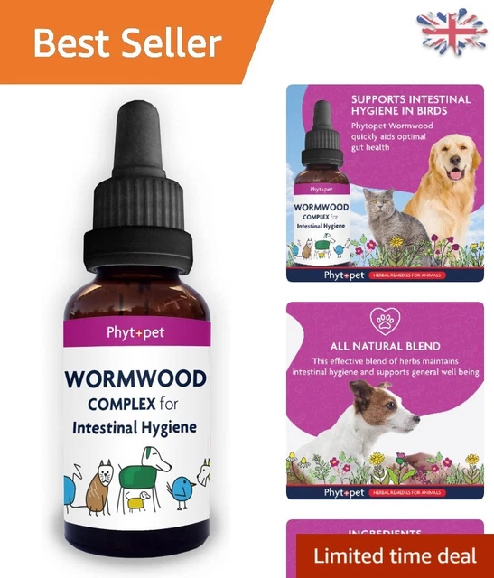 WORMWOOD COMPLEX HERBAL Pet Remedy - 30ml Natural Gut Health for Dogs ...