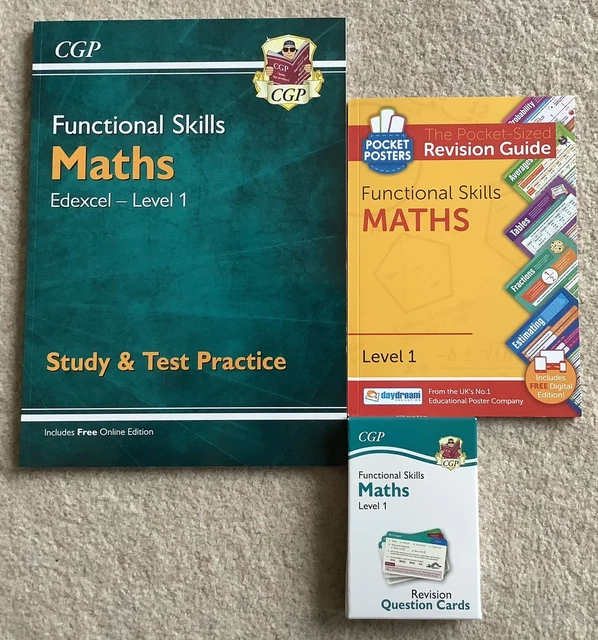 FUNCTIONAL SKILLS MATHS Level 1 - Study & Test Practice & Revision ...