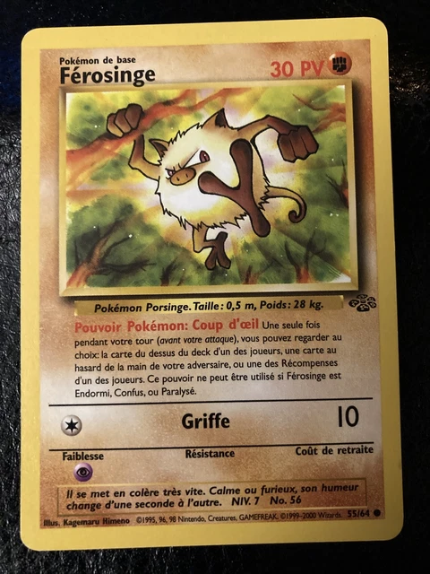 CARTE POKÉMON - Wizard Jungle : Férosinge 55/64 EUR 3,00 - PicClick FR