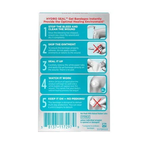HYDRO SEAL HYDROCOLLOID Gel Bandages 0.78 X 2.3 Inch 10 £16.74 ...