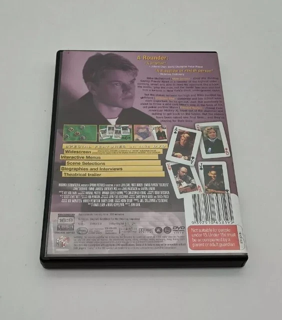 ROUNDERS DVD REGION 4 Matt Damon John Malkovich $7.00 - PicClick AU