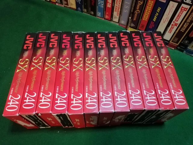 USED JVC 4 Hour VHS Video Tapes for Vhs Video Recorders - 1 Lot of 12 ...