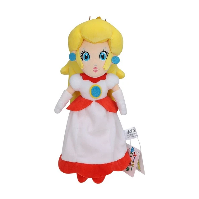 SUPER MARIO 3D World Princess Peach Fire Form Plush Soft Toy Doll Teddy ...