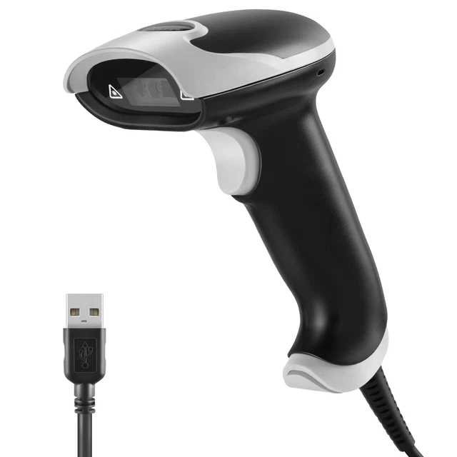 BARCODE SCANNER, HANDHELD QR Code Scanner USB Wired 1D 2D&PDF417 Data ...