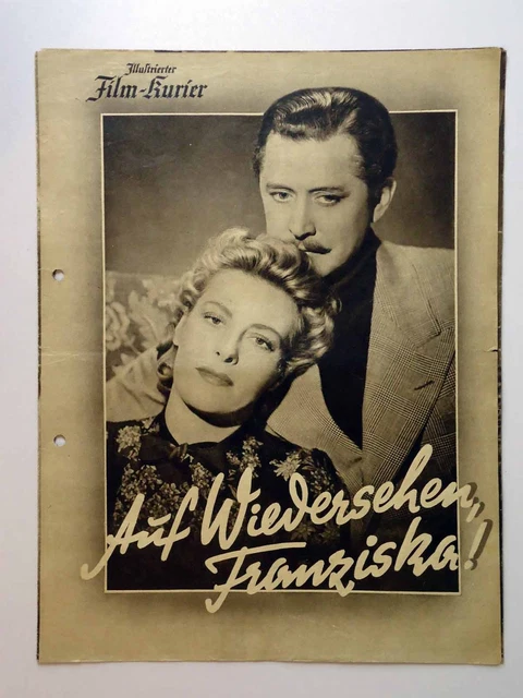 AUF WIEDERSEHEN, FRANZISKA! - Illustr. Film-Kurier - BFK 3201 gelocht ...