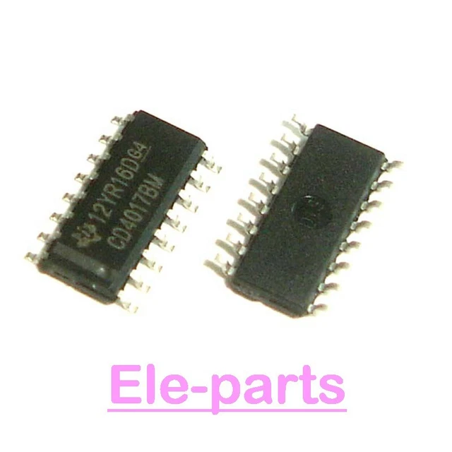 20 PIÈCES COMPTEUR de décennie CD4017BM SOP-16 CD4017 SMD16 CMOS avec ...