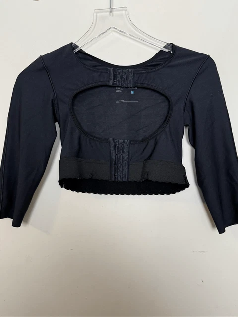 MARENA RECOVERY OPEN bust vest M black arm faja compression 3/4 sleeve ...