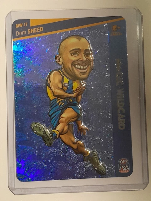 2024 AFL TEAMCOACH Magic Wildcard Dom Sheed Mw-17 West Coast $10.00 ...