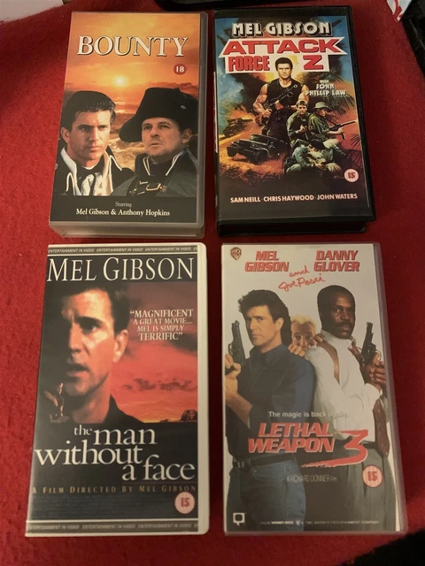 MEL GIBSON COLLECTION 4 X Vhs Videos Lethal Weapon Bounty Atack Force Z ...