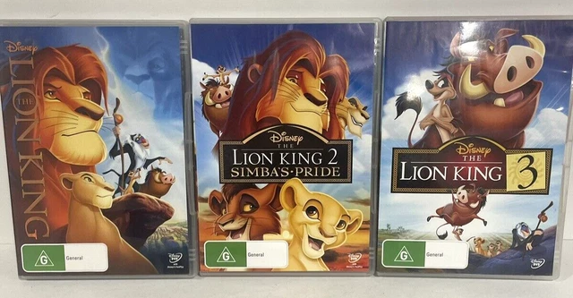 THE LION KING 1, 2 & 3 Trilogy DVD Bundle - Region 4 Walt Disney Simbas ...