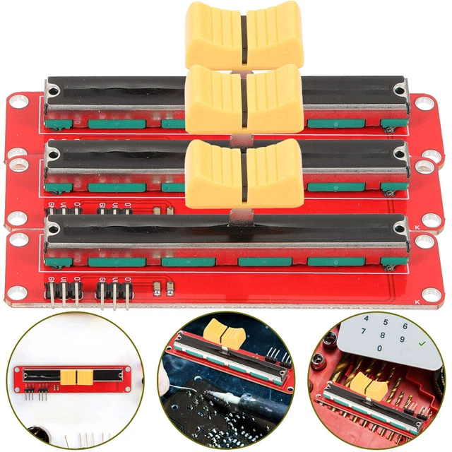 3PCS SLIDING POT Board Linear Slider Potentiometer 10K Slide ...