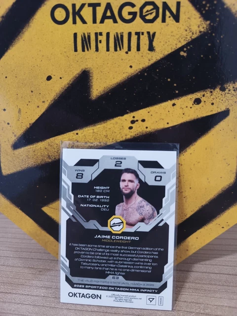 OKTAGON INFINITY MMA 2025 Card Karte Jaime Cordero 27/30 EUR 16,00 ...