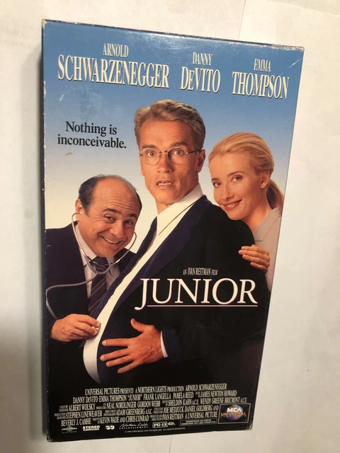 JUNIOR ARNOLD SCHWARZENEGGER, Danny Devito, Emma Thompson Vhs $7.99 ...