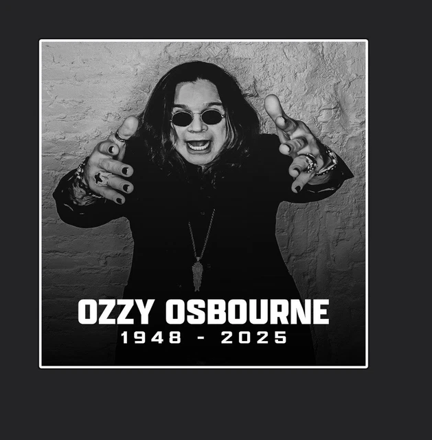 NEW 3& WIDE Ozzy Osbourne Rip Memoir Sticker memorial Singer Rock Star ...
