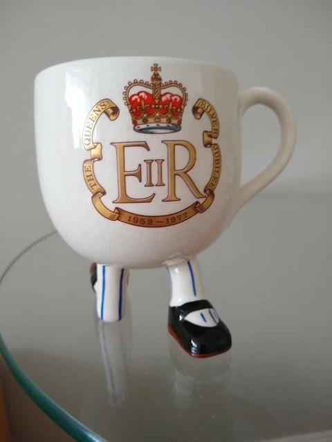 CARLTON WARE WALKING Ware Lustre Pottery Silver Jubilee Commemorative ...
