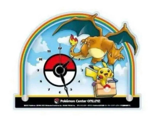 POKEMON CENTER LIMITED Acrylic Desk Clock Pikachu Charizard Lottery ...